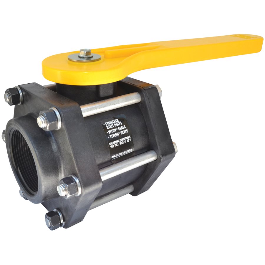 2" FPT Standard Port Poly Valve