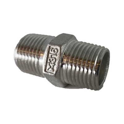 1 / 2" Hex Nipple - SS