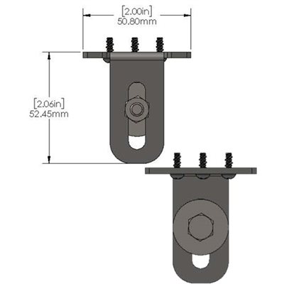 Mounting Bracket Kit, SS Parallel Linkage Zip Valve, 2 Row