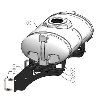 Case 2150 24R30 - Dual 200 Gal Wing Tank Kit - Includes Tanks, Brackets ...