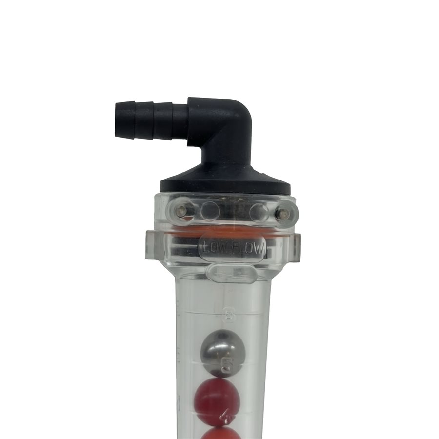 Wilger Flow Indicator - Single Column with 3 / 8" HB - 90 Degree Outlet
